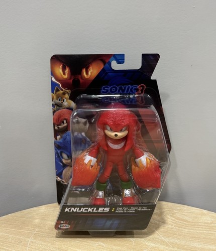 Jakks Pacific 5" KNUCKLES With Fire Fist Sonic The Hedgehog 3 Movie NEW ...