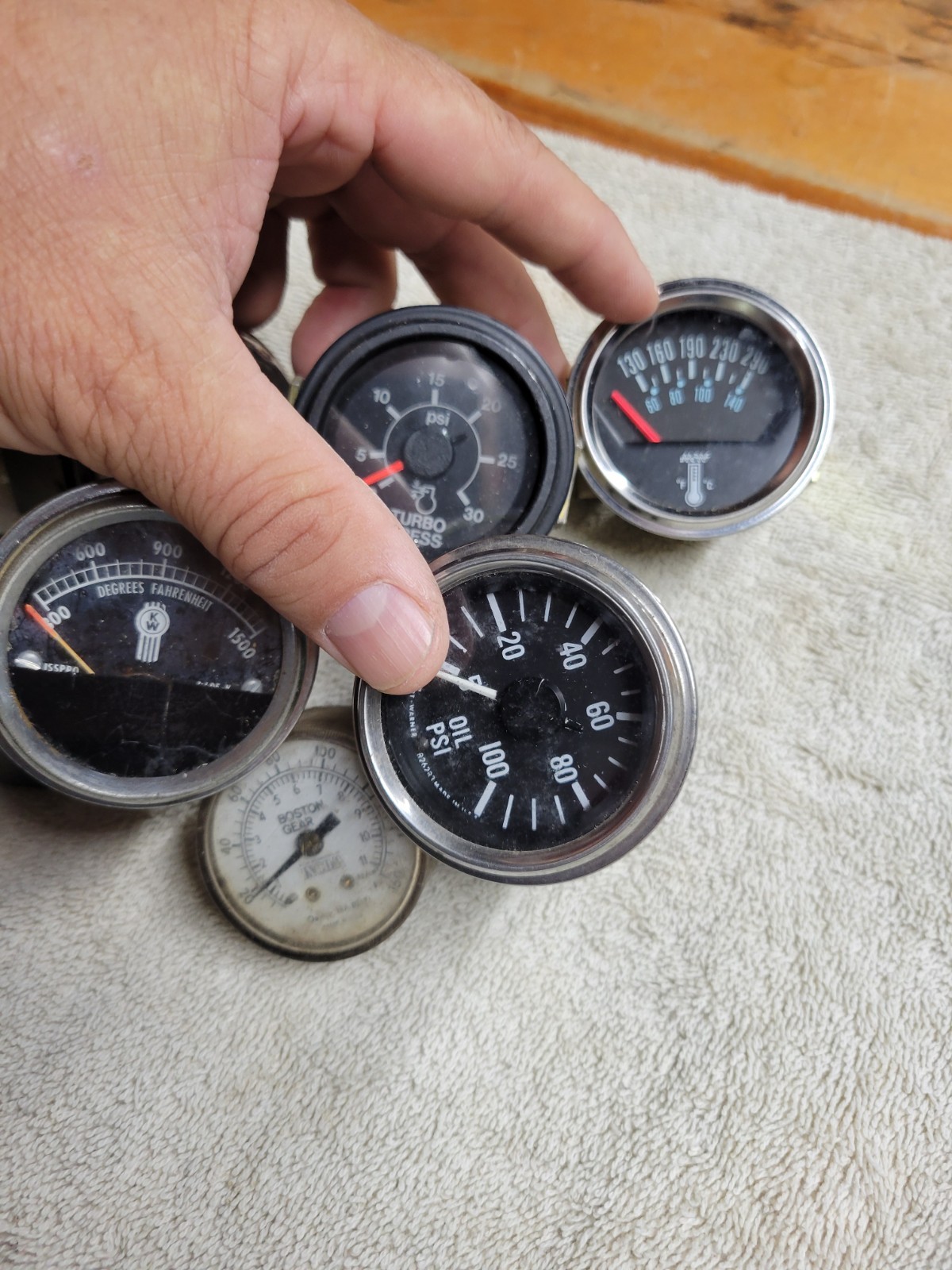 Vintage Instrument Panel Gauges Temperature Oil Pressure Lot Of 11 | eBay