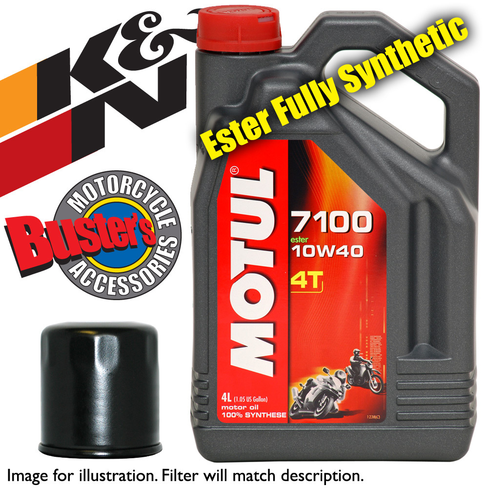 Kawasaki ZZR 1100 ZX1100D9 2001 K&N Filter Motul 7100 10w40 4L ...