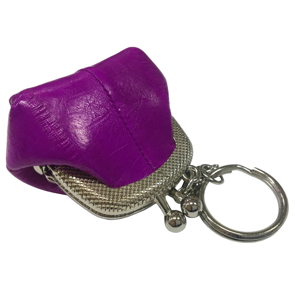 Genuine Eel Skin Leather Mini Key Chain Key Ring Mini Purse | eBay