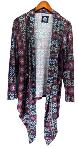 DOUBLE D RANCH Kimono Open High Low Hem Cardigan Southwest Aztec Women ...