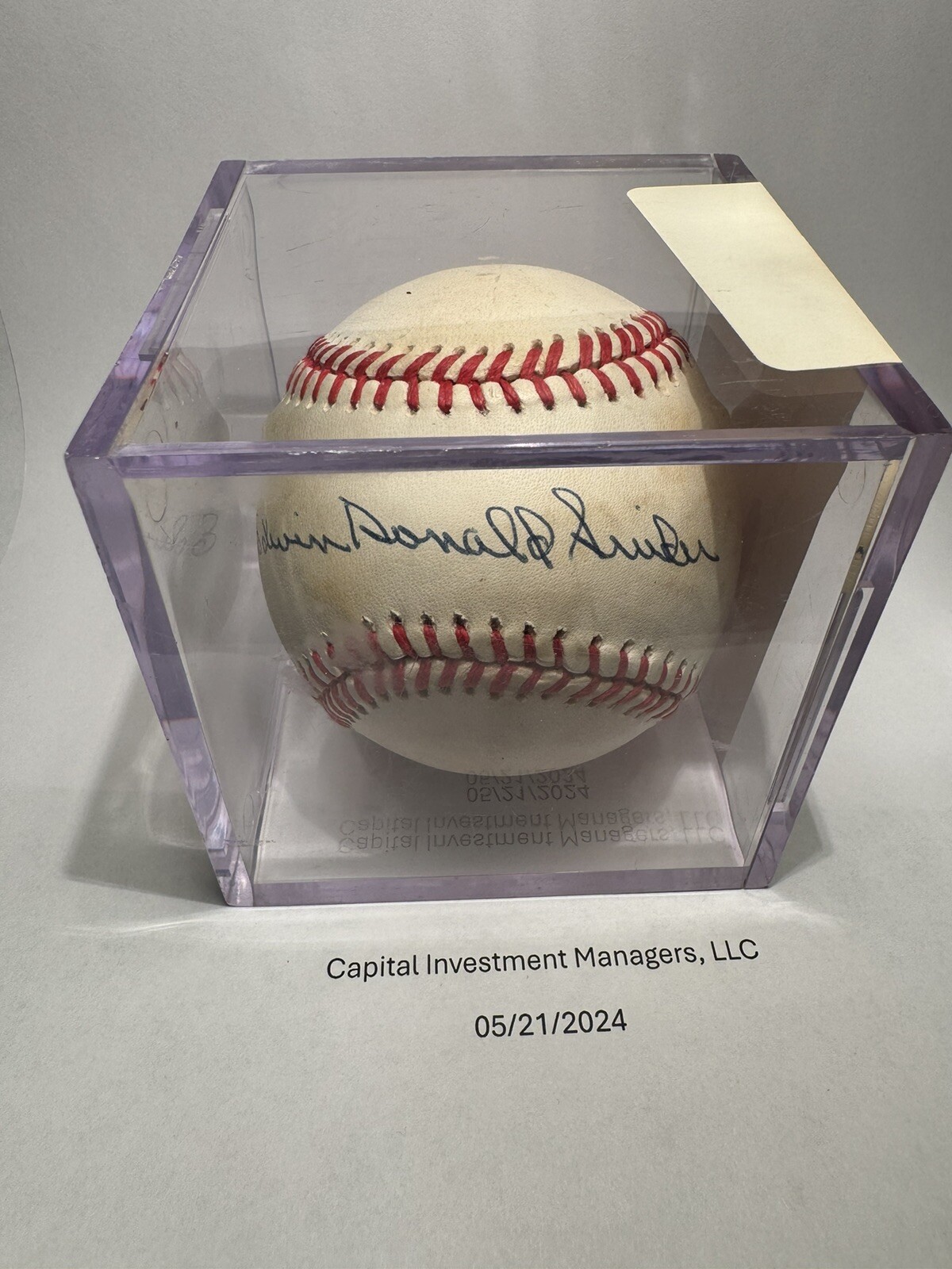 CIM Edwin Donald Snider Autographed Signed Baseball OBNL National ...