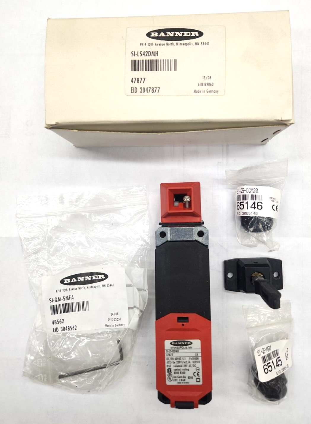 Banner SI-LS42DMH / SILS42DMH Locking Machine Safety Switch 24V AC/DC ...