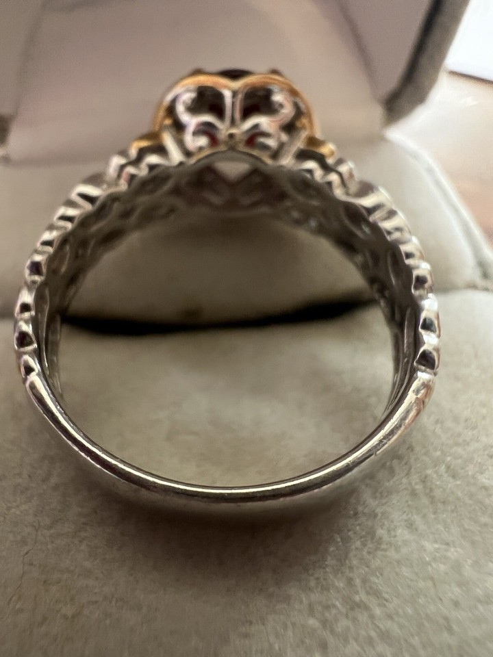 NH - Gems en Vogue Sterling Silver Multi Mozambique Garnet Ring Sz 10 ...