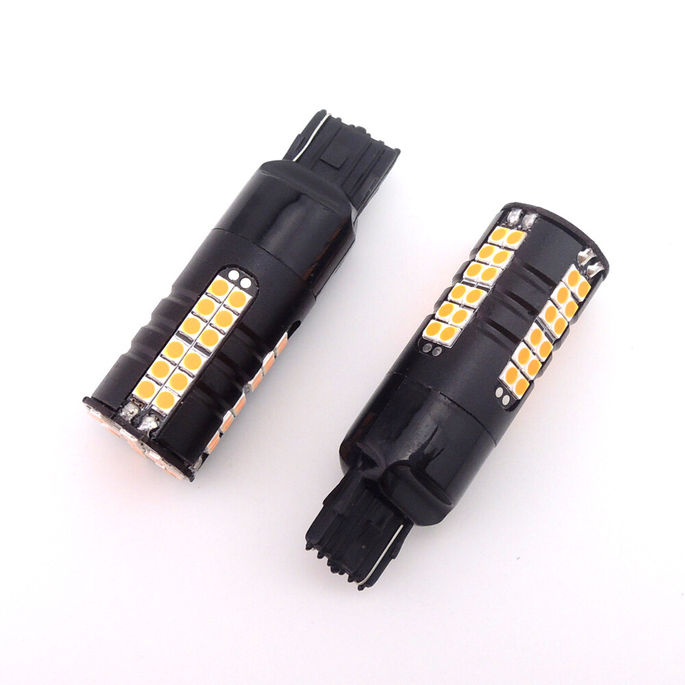 2x No Hyper Flash CANBUS Amber 7440 7440A 992 W21W LED Turn Signal ...