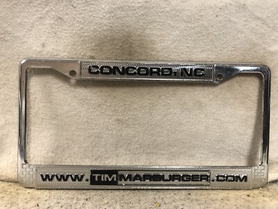 Tim Marburger License Plate Frame (Concord, North Carolina) | eBay
