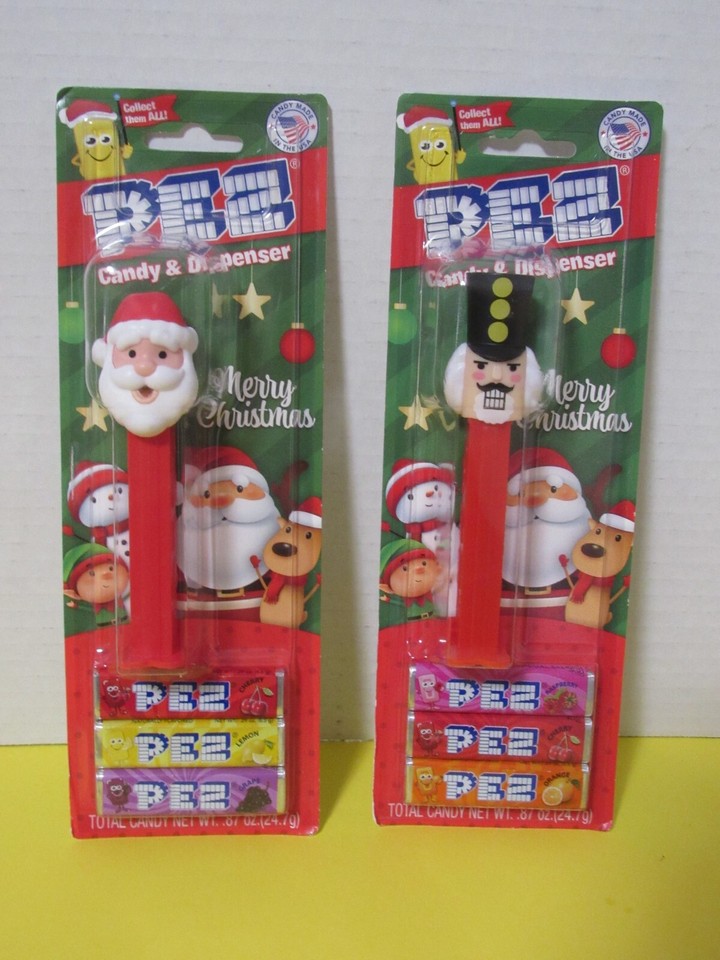 CHRISTMAS HOLIDAY PEZ CANDY & DISPENSER SANTA CLAUS & NUTCRACKER NEW ...