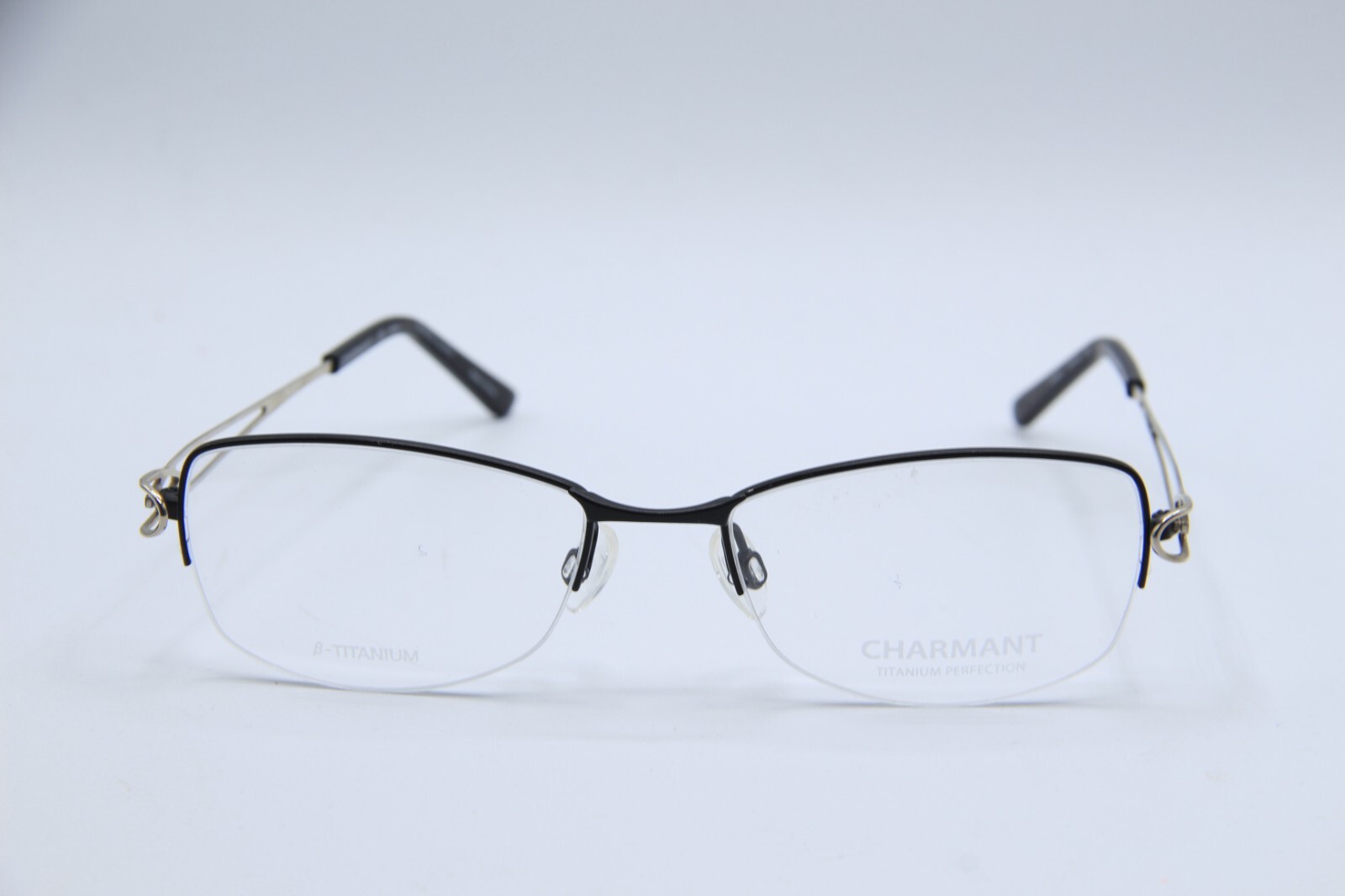 NEW CHARMANT CH 12140 BK BLACK GUNMETAL AUTHENTIC FRAMES EYEGLASSES 53 ...