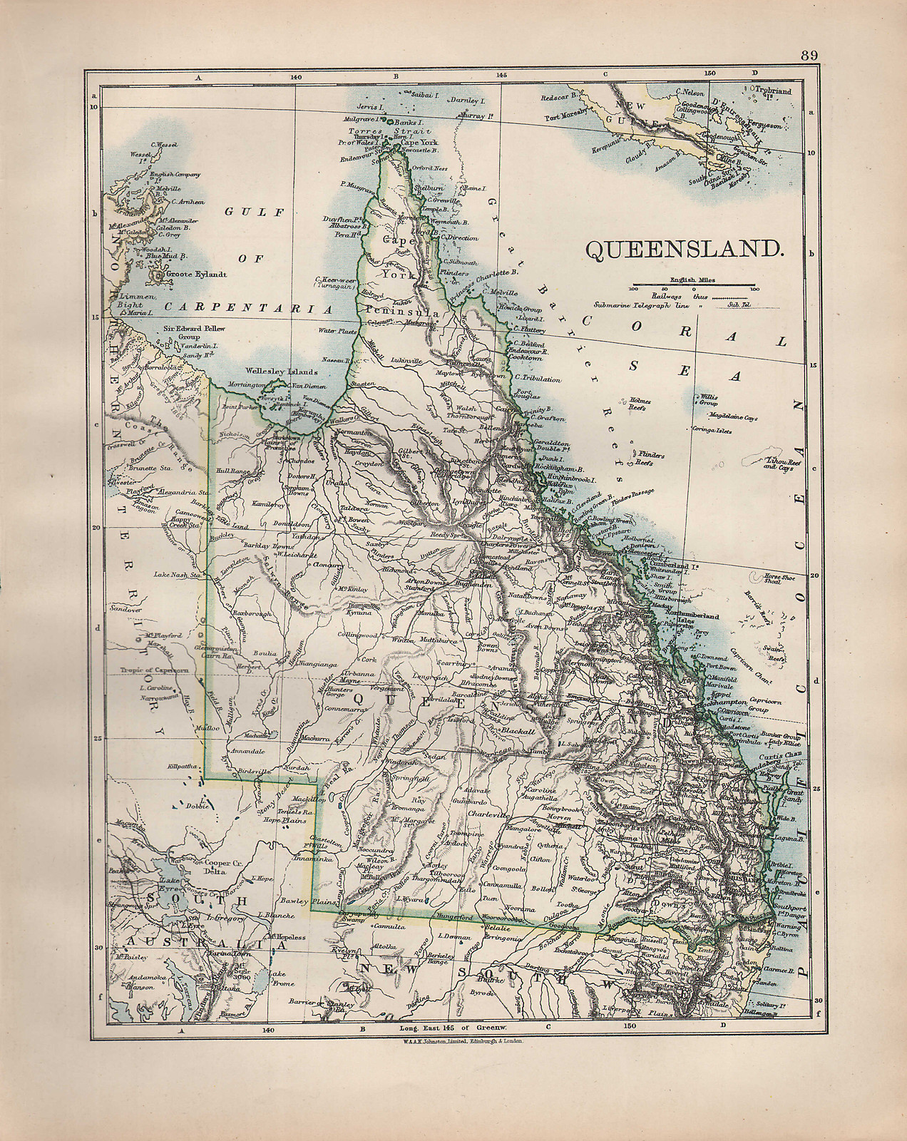 1902 MAP ~ QUEENSLAND CAPE YORK PENINSULA BRISBANE | eBay