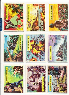 1965 Topps Battle Complete Set 66 Cards VG-EXMT+ #1-#66 Nazi Graphic ...