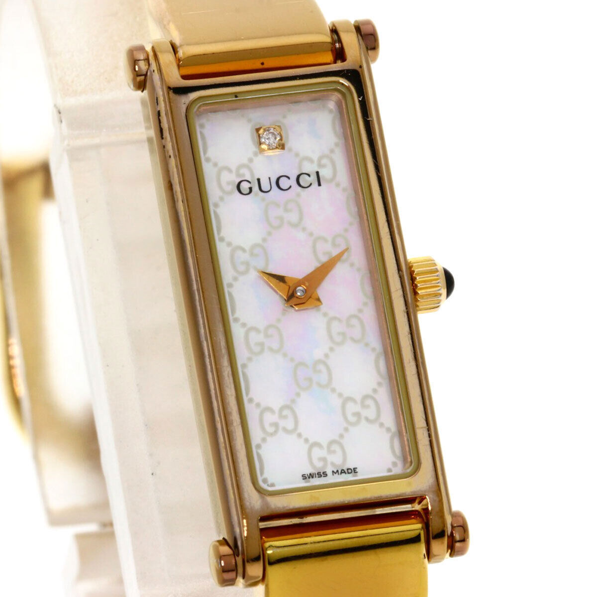 GUCCI 1500L Watch Gold Shell Dial QZ Women's Bangle Wrist GUCCI 1500L Watch Gold Shell Dial QZ Women's Bangle Wrist