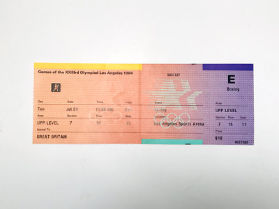 VINTAGE 1980S 1984 OLYMPIC BOXING FULL TICKET STUB SPORTS HISTORY LA ...