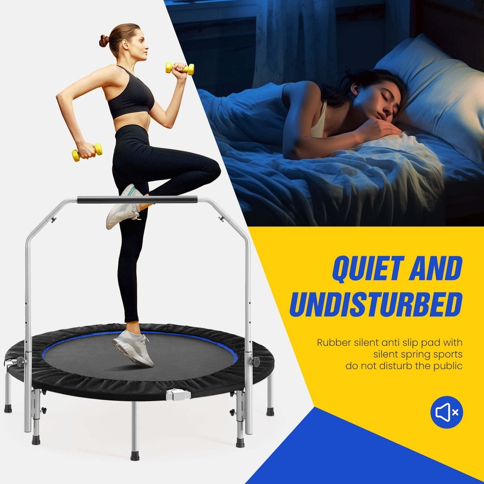 Foldable mini trampoline, adult fitness trampoline | eBay