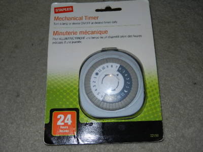 new Staples 22150 mechanical timer staple 24 hours hour mechanic ...
