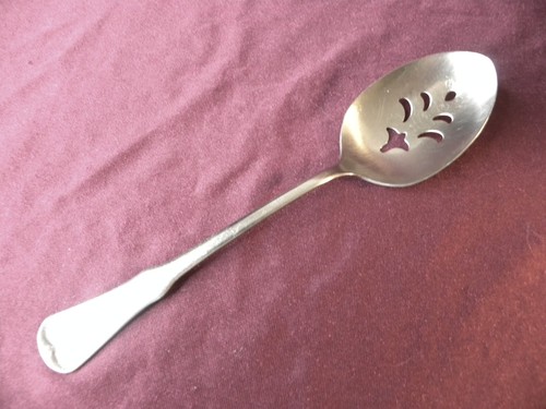 PATRICK HENRY Large Pierced Serving Spoon Oneida Community Stainless ...