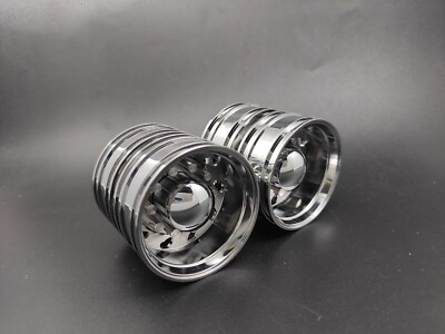 Chrome Rear rims Accuride Freightliner 1/14 Tamiya King Grand Hauler ...