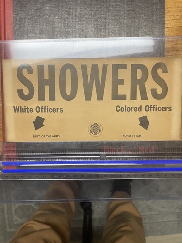 Very Rare United States Army WW2 Segregated Bathroom Sign Civil Rights ...