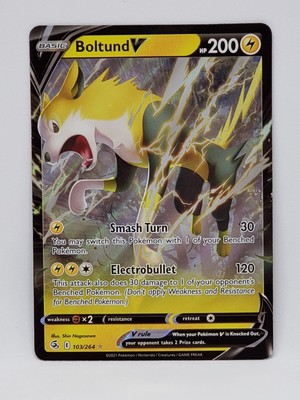 Boltund V 103/264 Ultra Rare Fusion Strike Pokemon Card TCG NEAR MINT+ ...