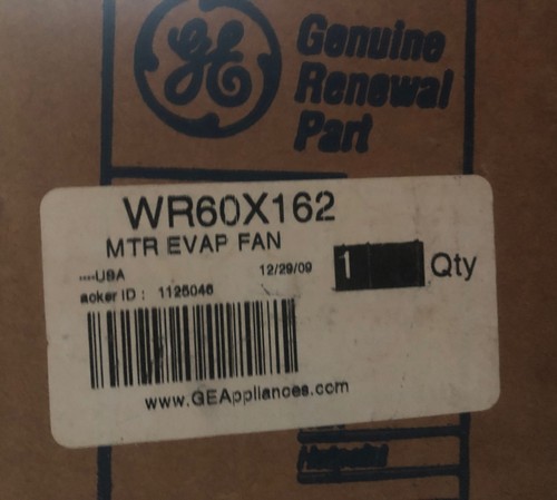 NEW OEM GE EVAPORATOR FAN MOTOR WR60X162, Unused part | eBay
