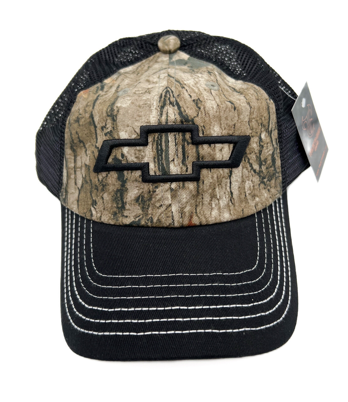 Chevy Bowtie Hat / Cap w/ Black Mesh Camo & "Chevrolet Performance ...