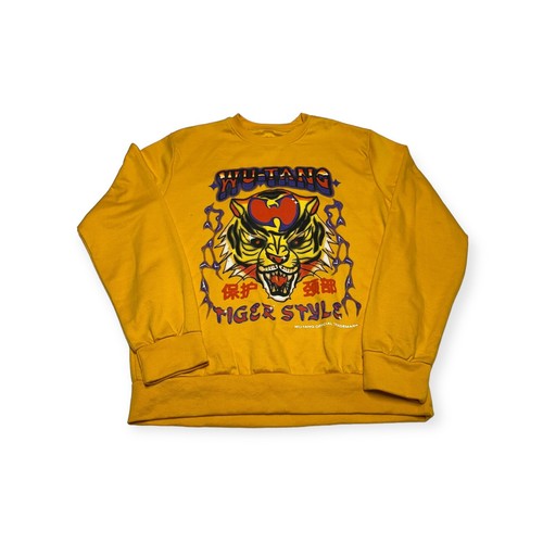 Wu-Tang Clan Tiger Style Yellow Crewneck Sweatshirt Pullover Size M ...