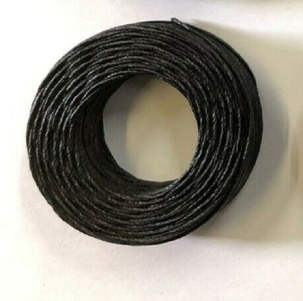 Waxed LINEN CORD lacing 5-cord rug braiding weaving twine ~ black ...