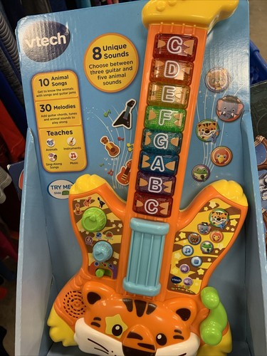 Vtech Zoo Jamz New Tiger Rock Guitar Interactive Educational Toy for ...