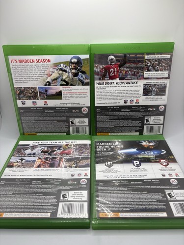 Lot of 4 Games Madden NFL (15 16 17 18) Xbox One Complete CIB XB1 ...