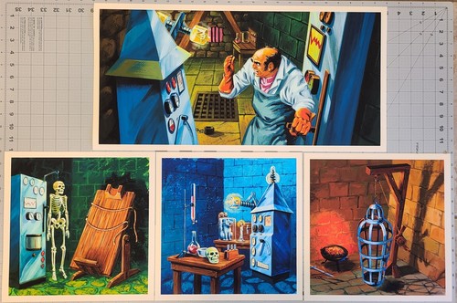 AURORA MONSTER SCENES "DR. DEADLY" BOX ART POSTER REPRODUCTIONS SET OF ...