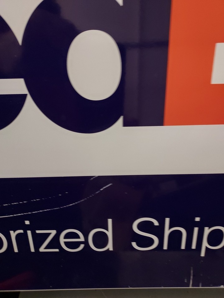 FedEx Authorized Ship Center Lighted Display Sign 15x24 Does not light ...