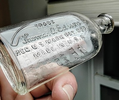 Antique Special Battery Oil Bottle Thomas A Edison Bloomfield, NJ Cork ...