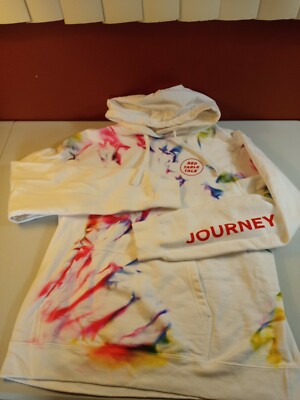 RED TABLE TALK Womens Size Large White W/ Tie-Dye Hoodie Sweatshirt ...