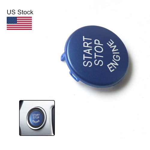 Blue Engine Start Stop Button Switch Cover For BMW 3 5 Series E71 E70 ...