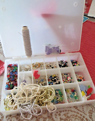 Darice Bead Box ~ 17 section ~ Various Beads for jewelry making | eBay