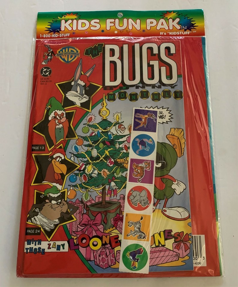 90's Kids Fun Pak TAZ COLORING BOOK Bugs Comic POWER RANGERS CAPS Tick ...