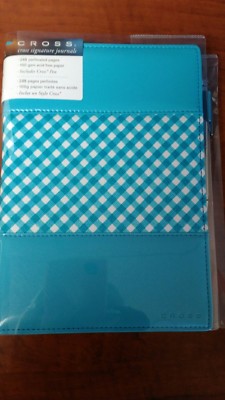 Cross Signature Journal with Pen, 6" x 8.5", Medium Gingham Blue | eBay