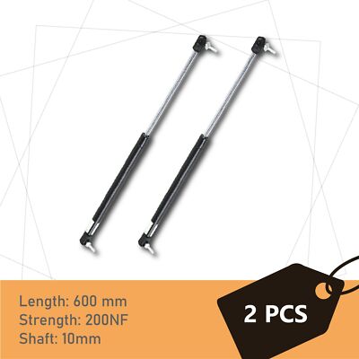 Gas Struts 600mm-200N x2(10mm Shaft) Caravans, Trailers, Canopy ...