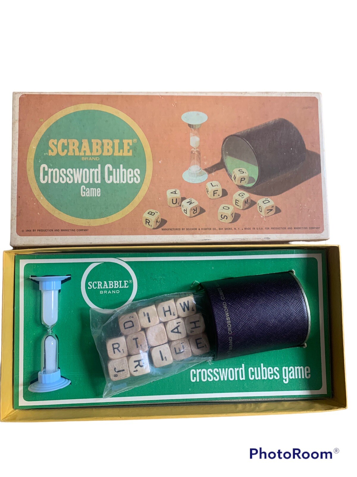 Vintage 1964 Scrabble Crossword Cubes Game No. 93 Made in USA Selchow ...