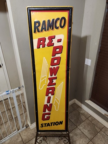 Ramco Re-powering Station Gas And Oil Advertising Vertical Sign | eBay