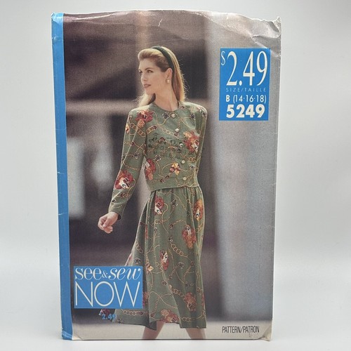 Butterick See & Sew Pattern 5249 Misses Petite Top & Skirt Sz 14 16 18 ...