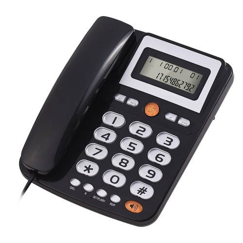 Desktop Corded Landline Phone Telephone Flash/Redial/ Hands Free Dual ...