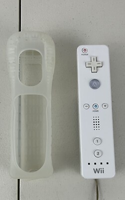 Nintendo RVL-003 White Wii Remote Control (no battery cover) And Sleeve | eBay