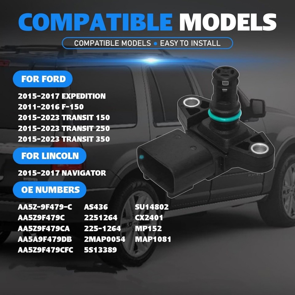 For Ford Expedition 2015-2017 Manifold Pressure MAP Sensor New ...