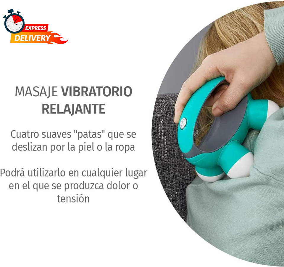 Homedics, Quatro Mini Hand-Held Massager with Hand Grip, Battery ...