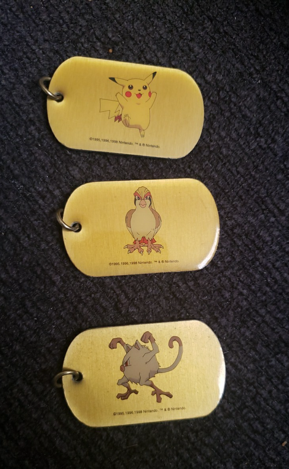 Vintage Pokemon Dog Tags Lot Of 3 | eBay