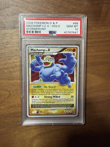 Pokemon 2008 Diamond & Pearl Stormfront 98/100 Holo Rare Machamp LV.X ...