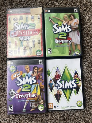 The Sims 3 PC Games X4 The Sims Free Time University H&M Computer Games ...