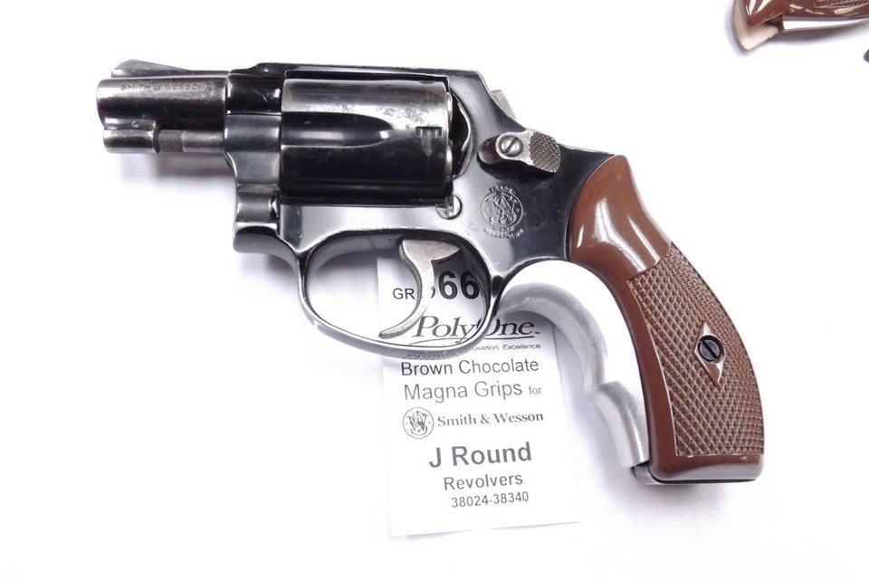 Brown Poly Grips fit S&W J Revolvers models 36 60 642 Magna ty ...