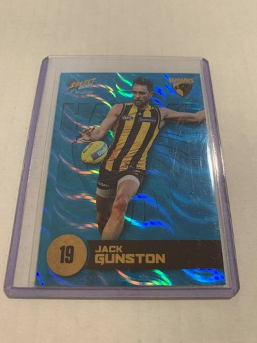 2021 SELECT FOOTY STARS PRESTIGE BLUE PARALLEL JACK GUNSTON HAWKS 83/ ...