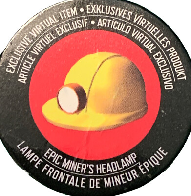 Roblox Action Collection Epic Miners Headlamp Code Sent Messages | eBay